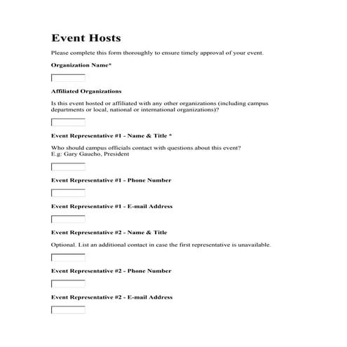 Event planning form | PDF