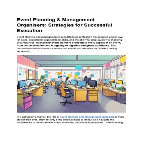 Event Planning & Management Organisers_ Strategies for Successful ...