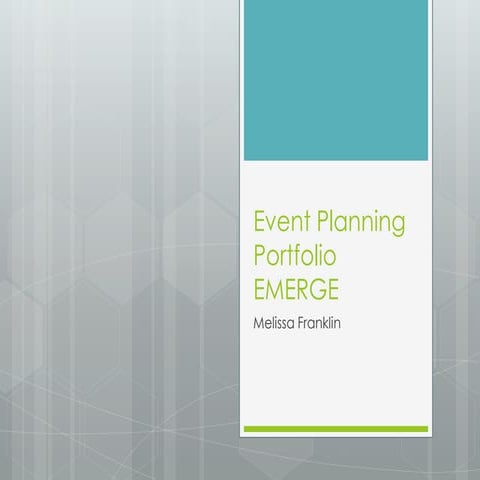 Event Planning Portfolio | PPTX