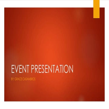 Event presentation | PPT