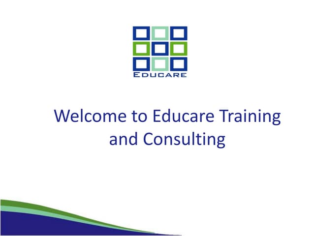 Event Presentation Educare Training Center Ppt Free Download