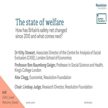 The state of welfare Resolution Foundation Event | PPTX