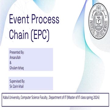 Event Process Chain (EPC) Presentation.pptx | Computer Software and Applications | Computing