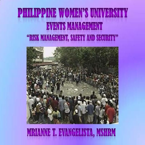 Event Safety & Risk Management in Events | PDF