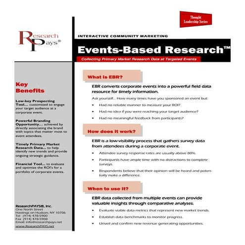 Events Based Research Ebr | PDF