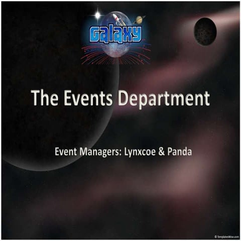 The Events department | PPT