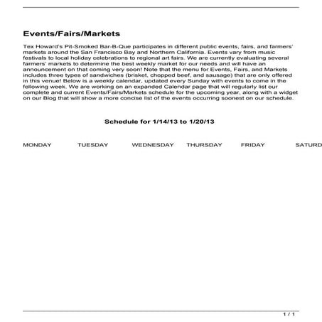 Events/Fairs/Markets | PDF