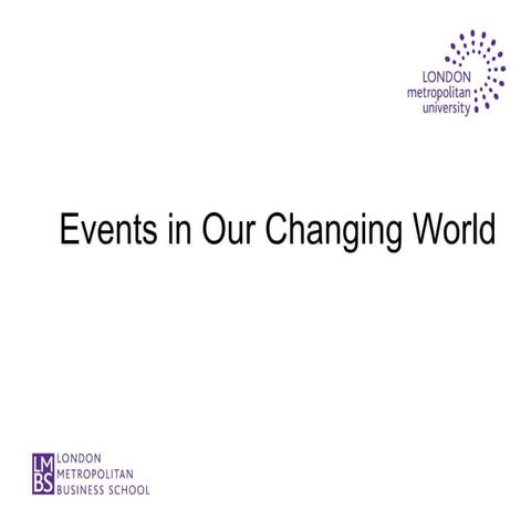 Events in our changing world | PPT