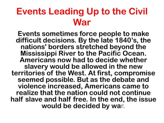 Causes of the Civil War Review | PPT