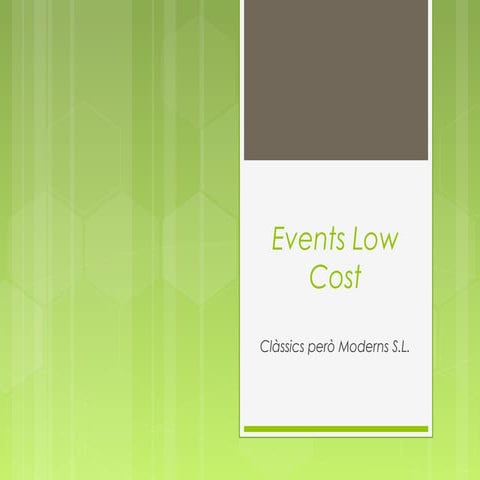 Events Low Cost | PPT