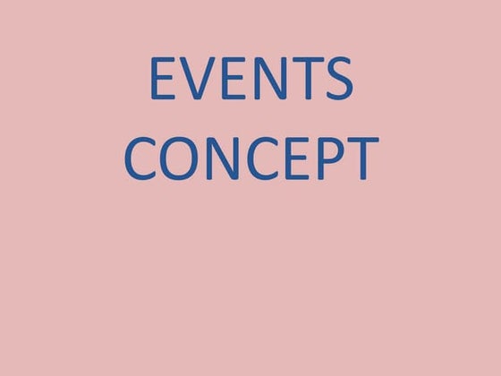 The event concept | PPT