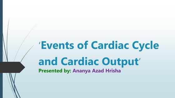 The Cardiac Cycle | PDF