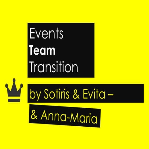Events Team - Transition | PDF