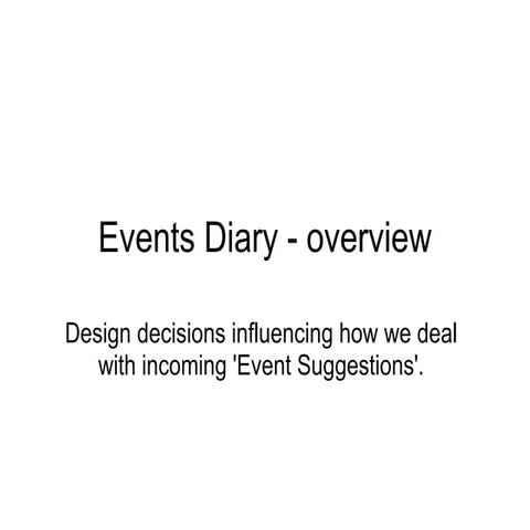 Event suggestions an_overview | PPT | Technology & Computing