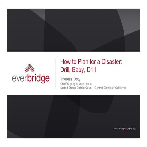 Everbridge: How to Plan for a Disaster | PPT