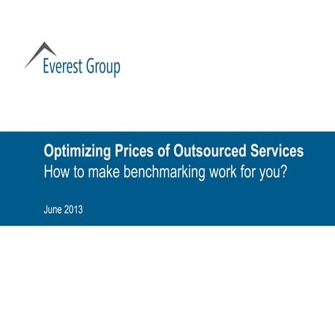 Optimizing Prices of Outsourced Services | How to make benchmarking ...