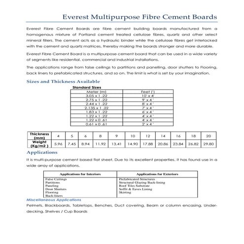 Everest multipurpose fibre_cement_boards (1) | PDF