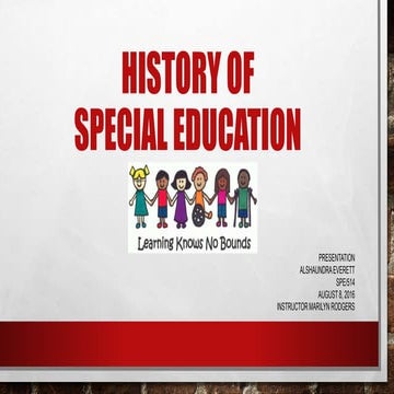 the history of special education | PPTX