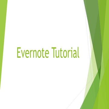 Evernote tutorial | PPTX