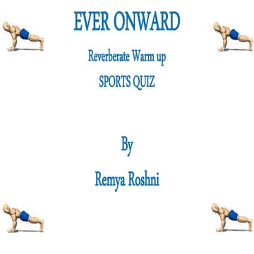 Ever onward : sports quiz | PPTX | Participant Sports | Fitness and ...