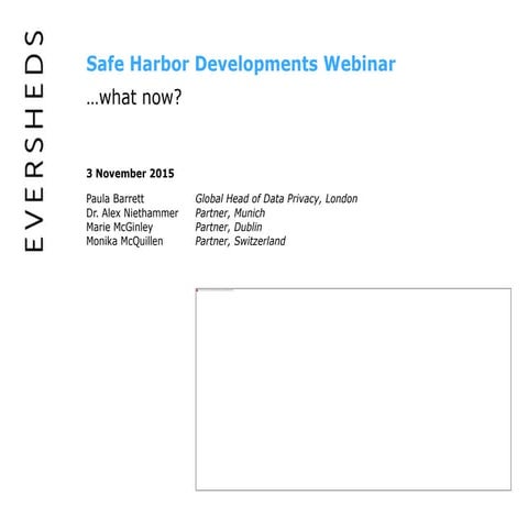 Safe Harbor Webinar | PPTX