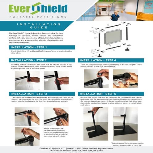 EverShield Portable Standing Partitions | Installation Guide | PDF