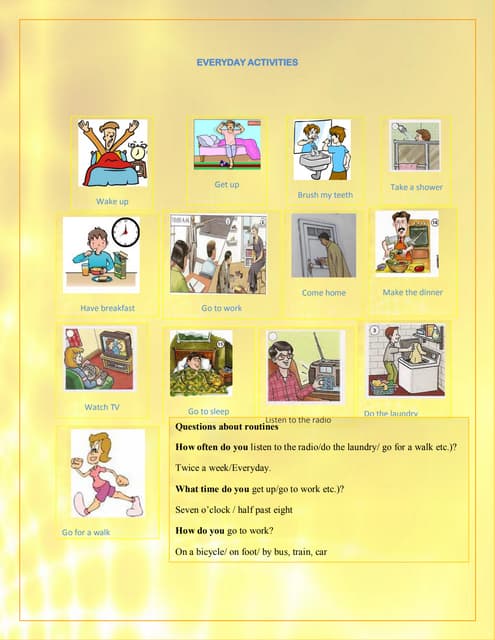 daily routine british council.pptx | Food & Drink