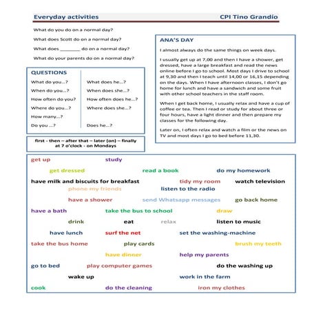 Phrasal Verbs for Daily routines