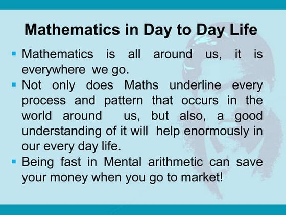 Maths in daily life | PPTX