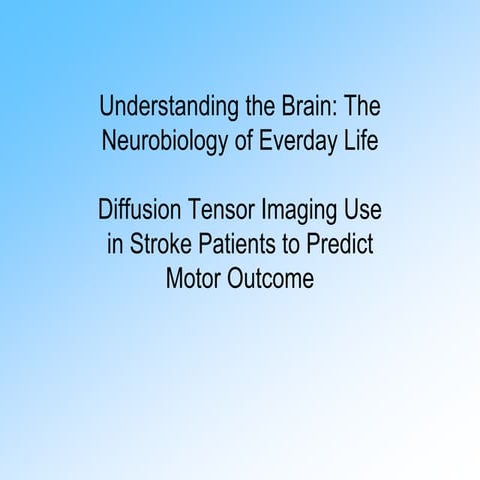 Neurobiology of Everyday Life Final Project | PPTX