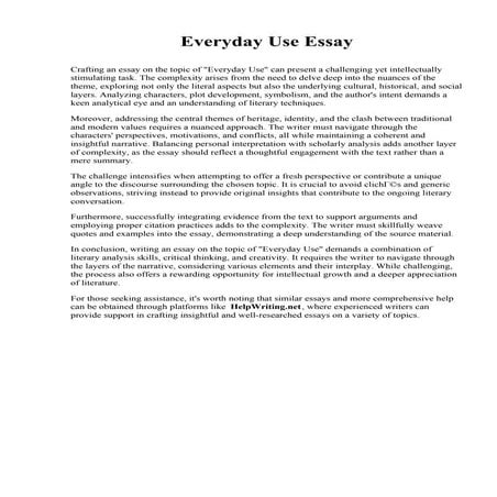 Everyday Use Essay.pdf