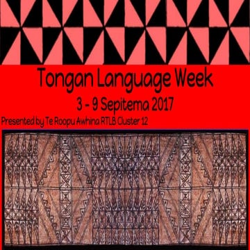 Tongan language week 2017 | PPTX
