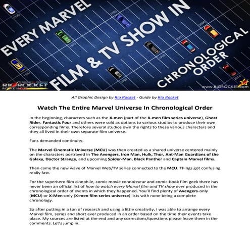 Every Marvel Film & TV Show in Chronological Order | PDF