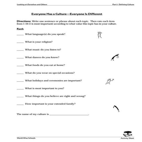 Everyone has a culture everyone is different | PDF