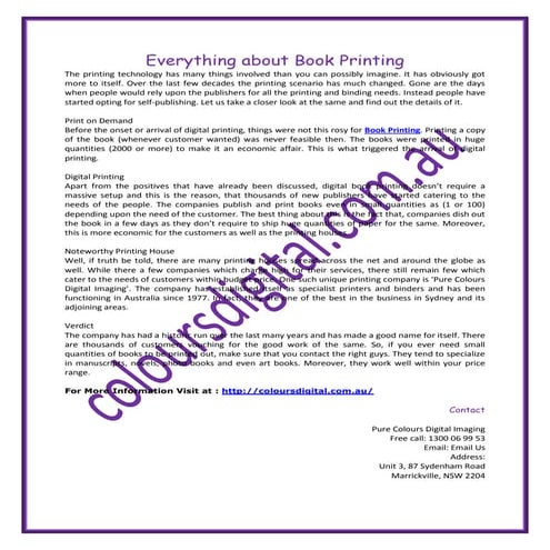 Everything about book printing | PDF