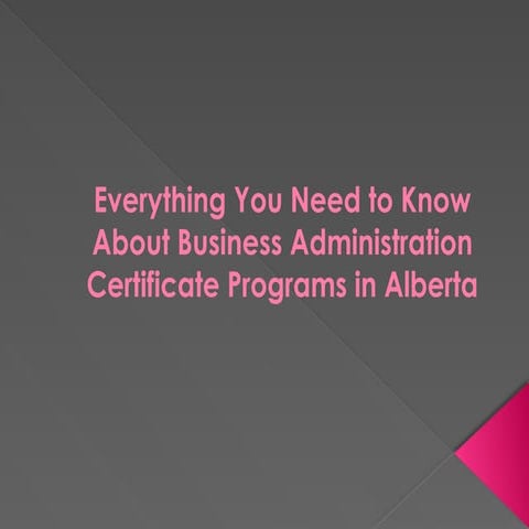 Everything You Need to Know About Business Administration Certificate ...