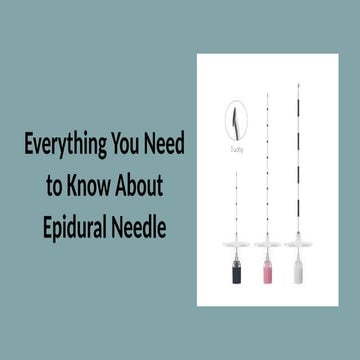 Epidural Needle Types Disposable Epidural Needle For Medical