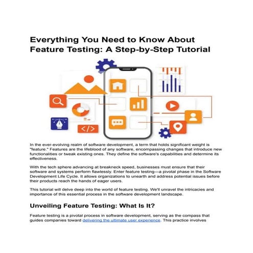 Everything You Need To Know About Feature Testing A Step By Step Tutorialpdf Free Download