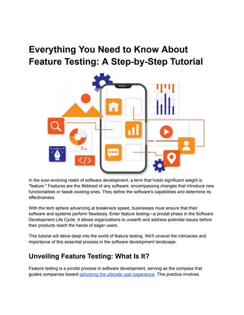 Everything You Need To Know About Feature Testing A Step By Step Tutorialpdf Free Download