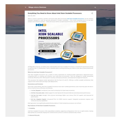 Everything You Need to Know About Intel Xeon Scalable Processors | PDF