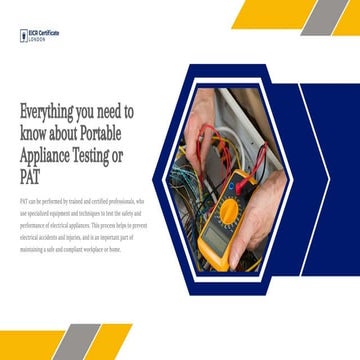 Everything you need to know about Portable Appliance Testing or PAT | PPT