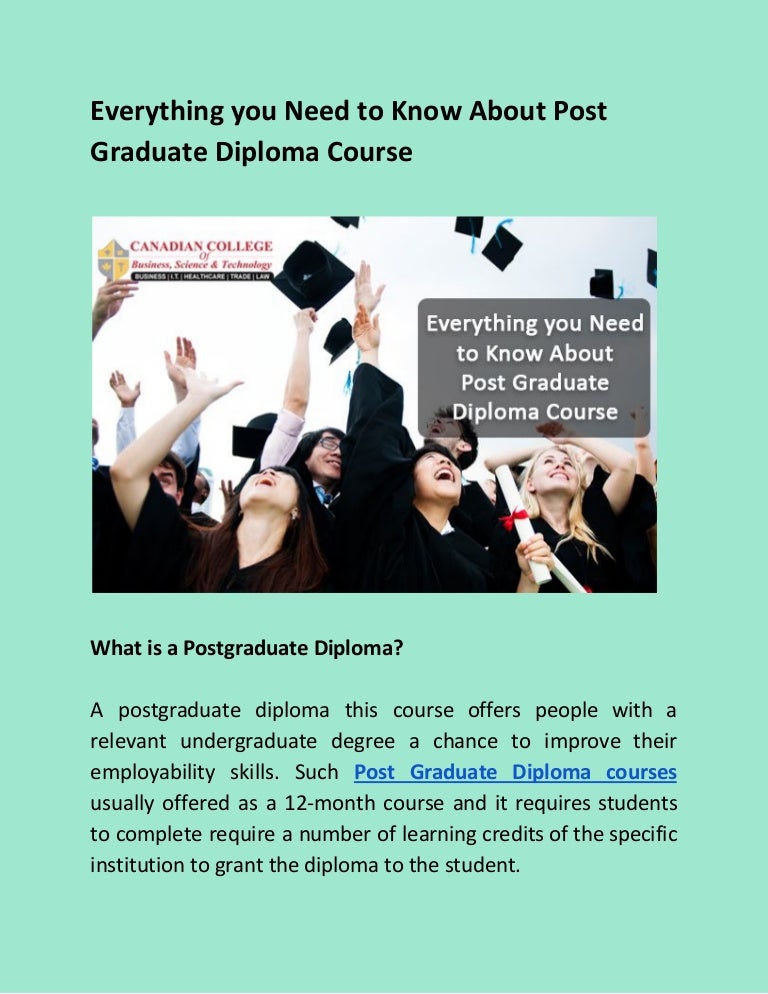 Everything you Need to Know About Post Graduate Diploma Course