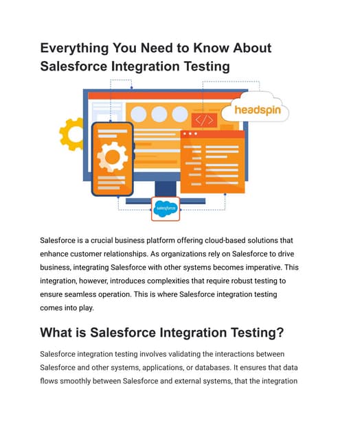 Everything You Need To Know About Salesforce Integration Testing Pdf