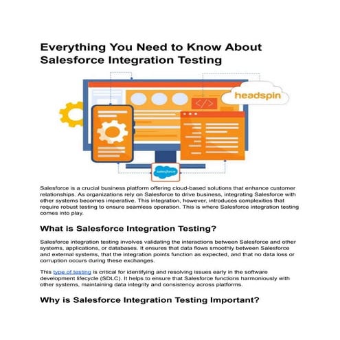 Everything You Need To Know About Salesforce Integration Testingpdf 8986