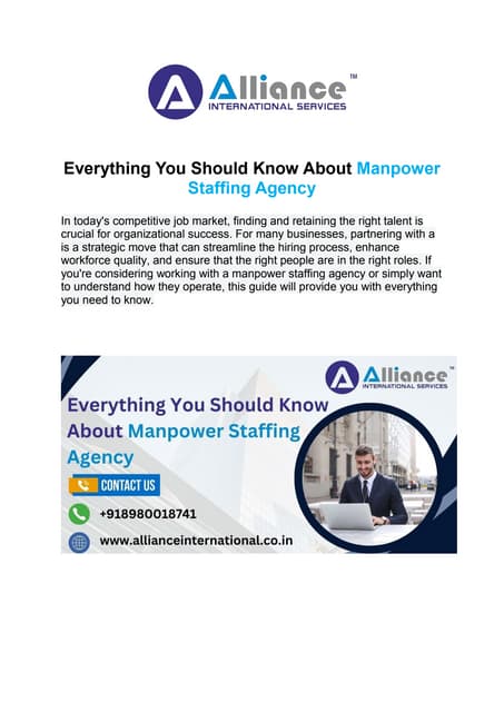 Manpower Outsourcing & Staffing Service | PDF