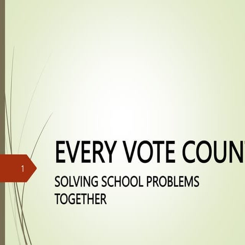 EVERY VOTE COUNTS, solving school problems together.pptx