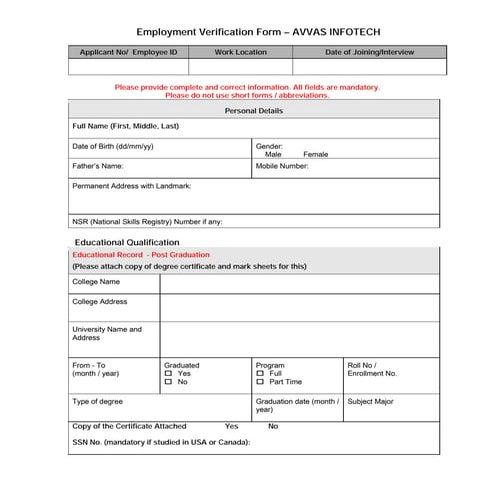 Evf form | PDF