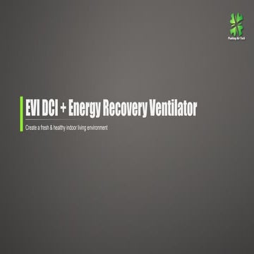 DC Inverter Aircon with EVI and ERV technology | PDF