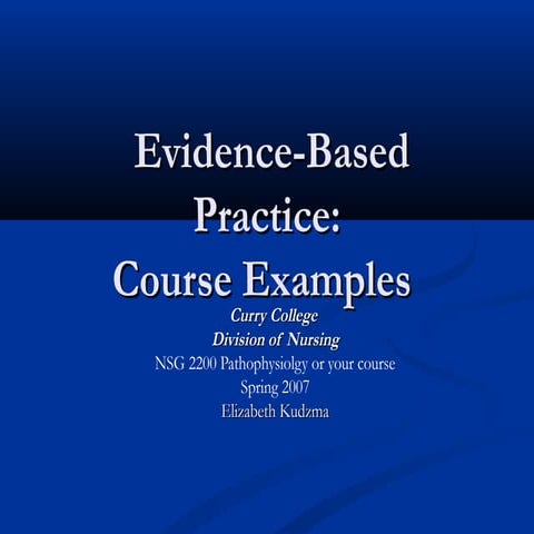 Evidence-Based Practice Introduction | PPTX