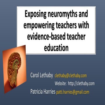 Exposing Neuromyths and Evidence-Based Training TESOL 2017 | PPTX ...